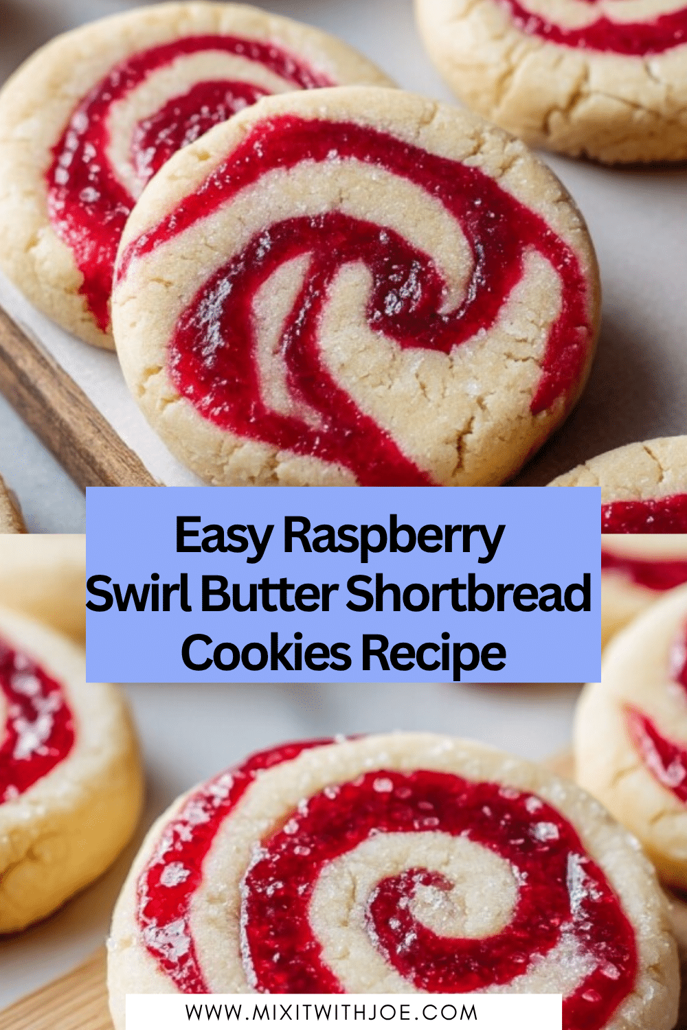 Raspberry Swirl Cookies with Buttery Shortbread | Irresistible Treats