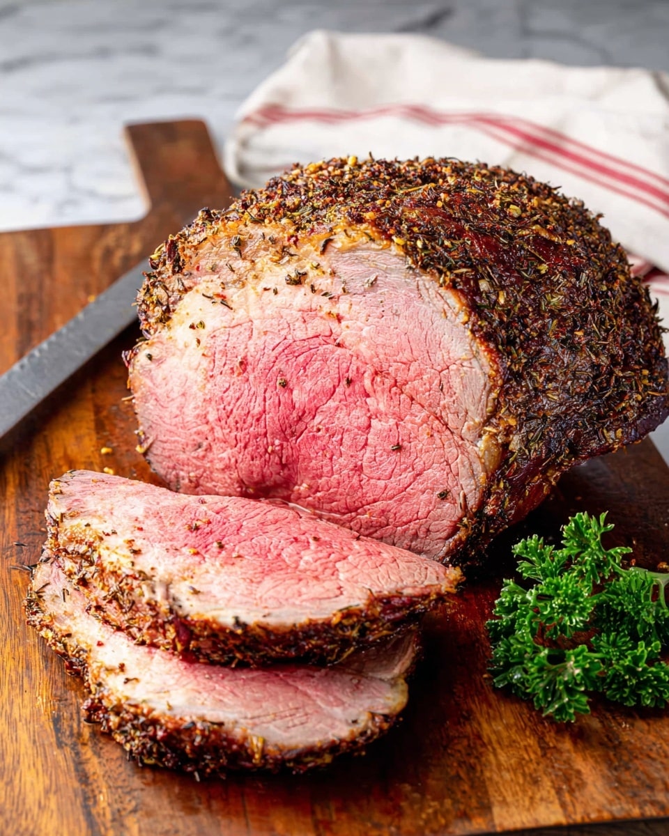 Garlic Herb Roast Beef Bottom Round – Juicy & Flavorful