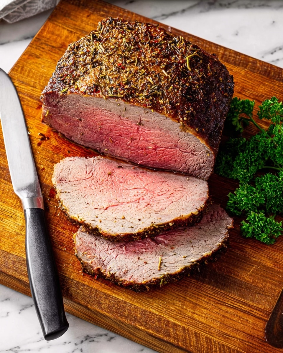 Garlic Herb Roast Beef Bottom Round – Juicy & Flavorful